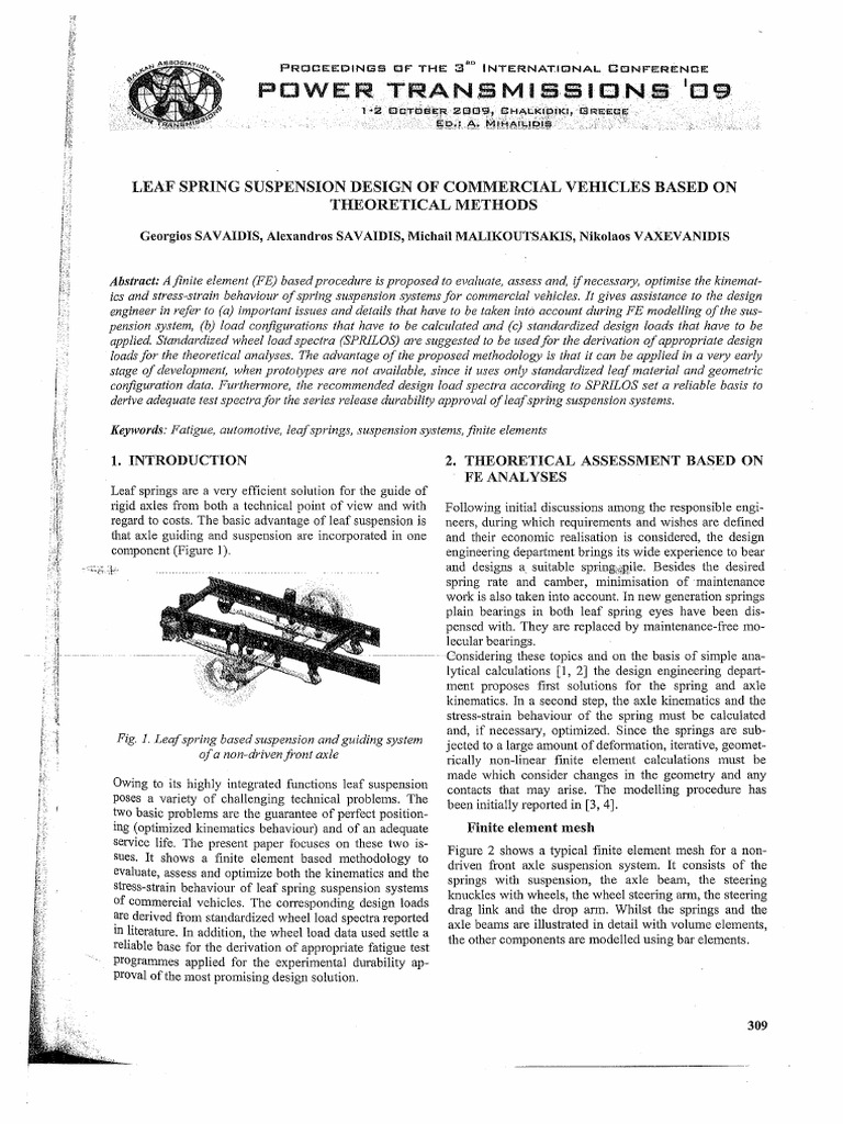 IC 05 Leaf Spring Suspension Design of Commercial Vehicles Based On ...