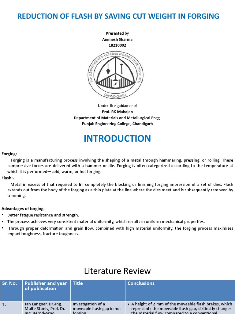 PROJECT PPT 3rd Sem | PDF | Forging | Simulation