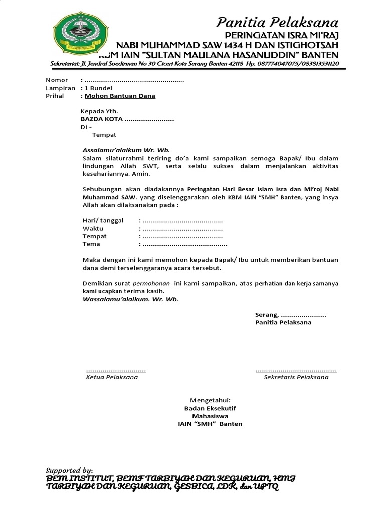 Kumpulan Contoh Surat PHBI Lengkap | PDF