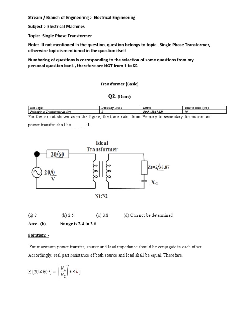 Transformer (Basic) | PDF | Transformer | Inductance