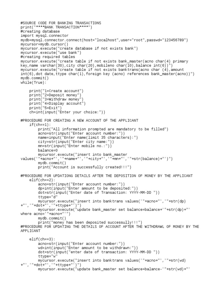 Version of Bank Transaction | PDF | Information Retrieval | Areas Of ...