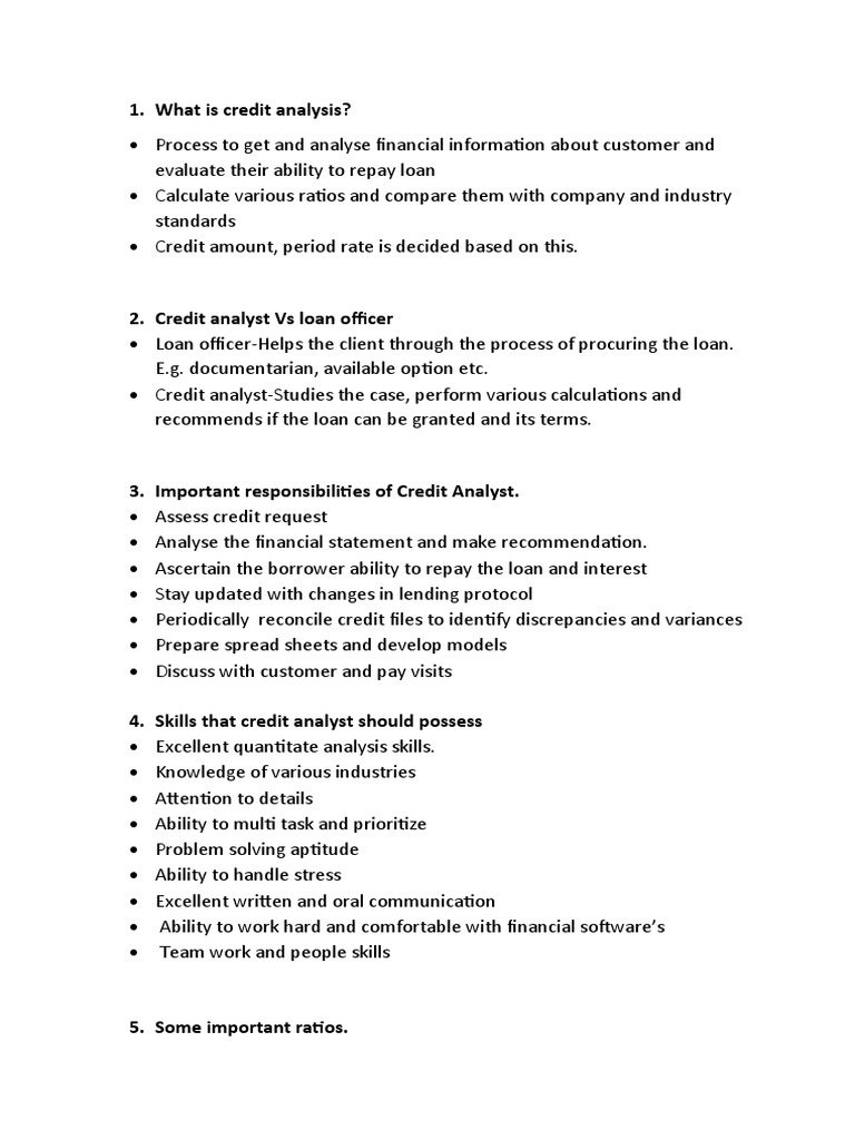 Preparation For Credit Manager | PDF | Credit Default Swap | Debt