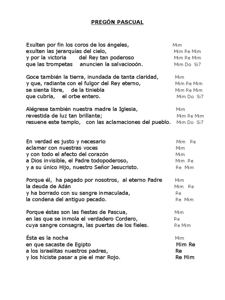 PREGÓN PASCUAL - Gregoriano | PDF | Cristo (título) | Religión y creencia