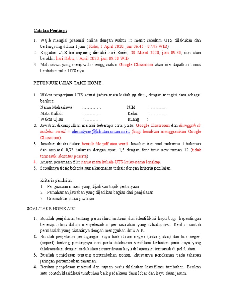 Panduan UTS dan Soal AIK | PDF | Karier & Perkembangan | Seni