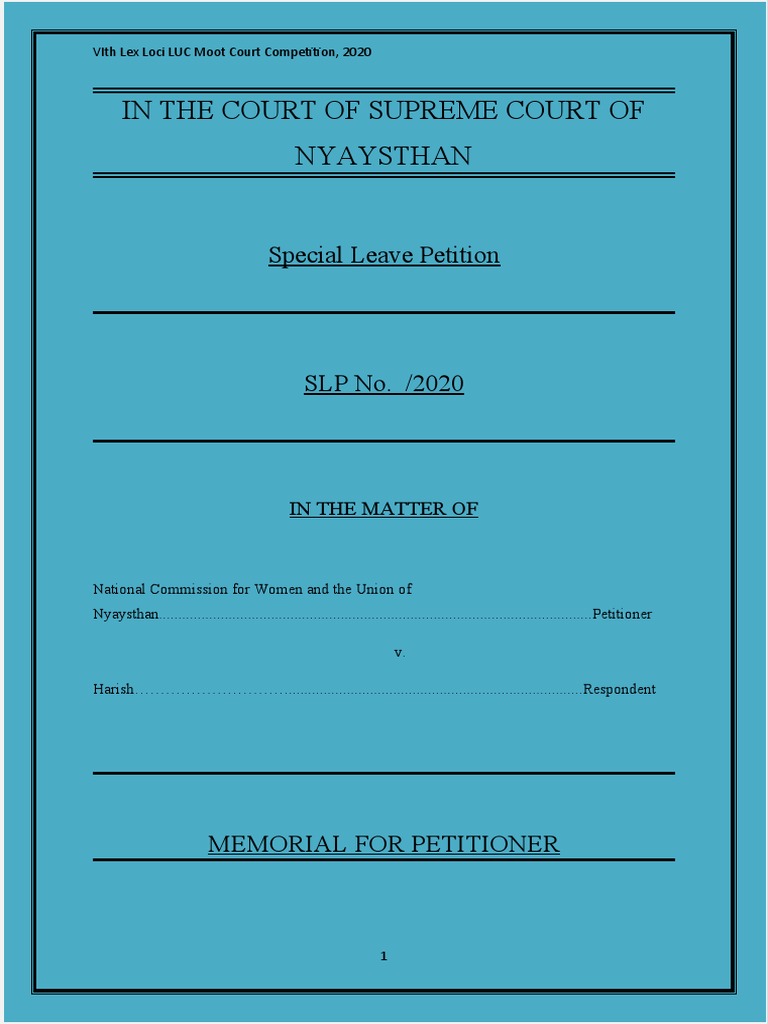 Lex Loci Luc Mumbai Moot (Petioner) | PDF | Crime & Violence | Crime ...