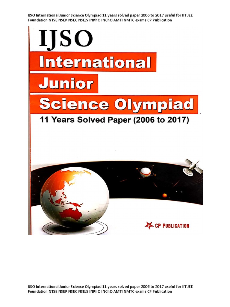 IJSO International Junior Science Olympiad 11 Years Solved Paper 2006 ...