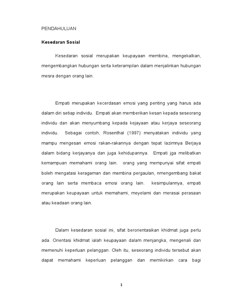 Kesedaran Sosial | PDF