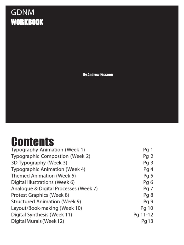 Typography and Animation Workbook | PDF | Animation | Typography