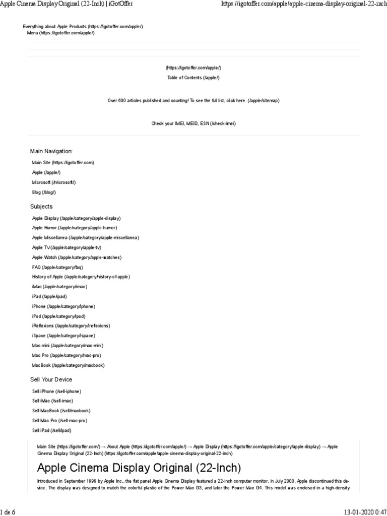 M5662-dvi-D-pple Cinema Display | PDF | Apple Inc. | Macintosh Platform