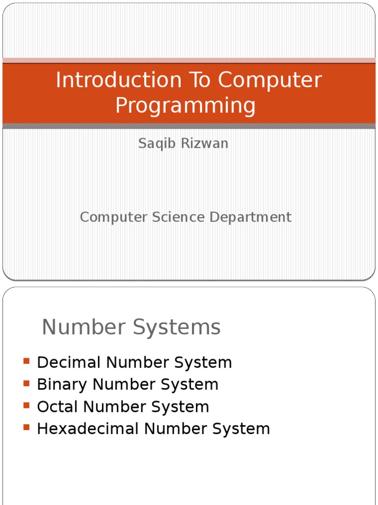 Lec3-Intro To Number System | PDF | Lexicology | Encodings