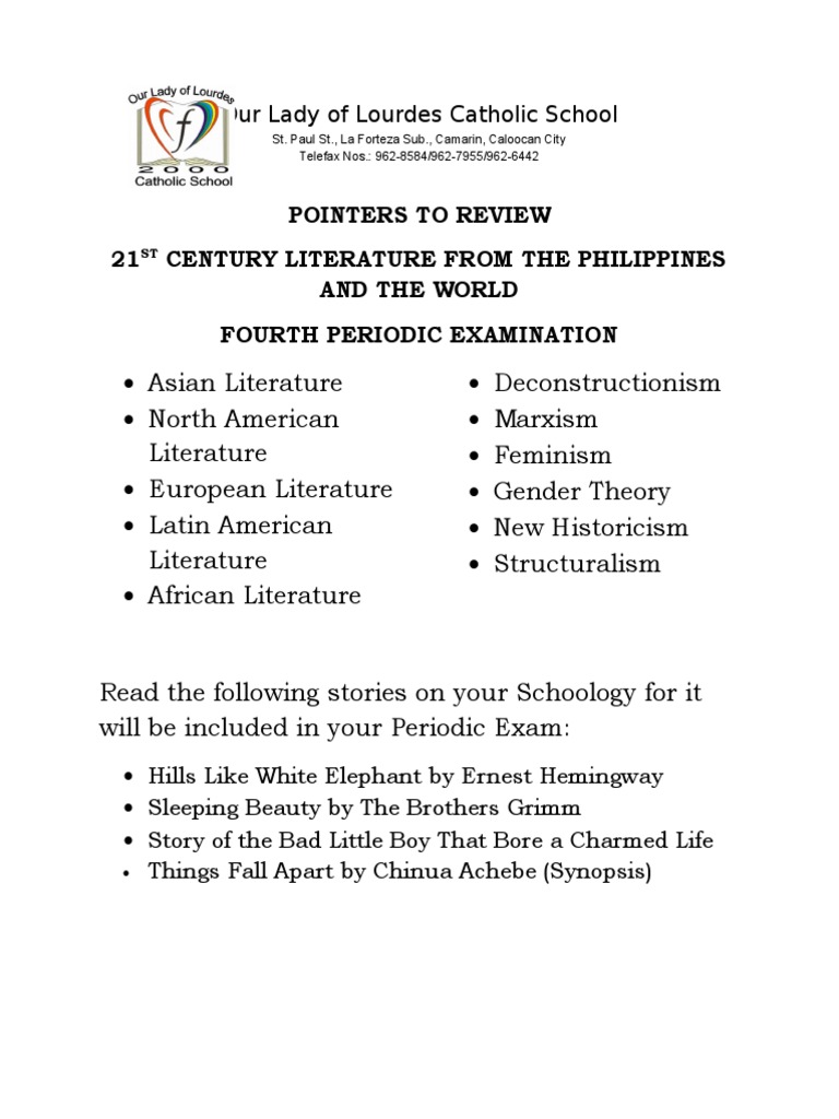 21st Century - Pointers To Review - 4th Quarter | PDF