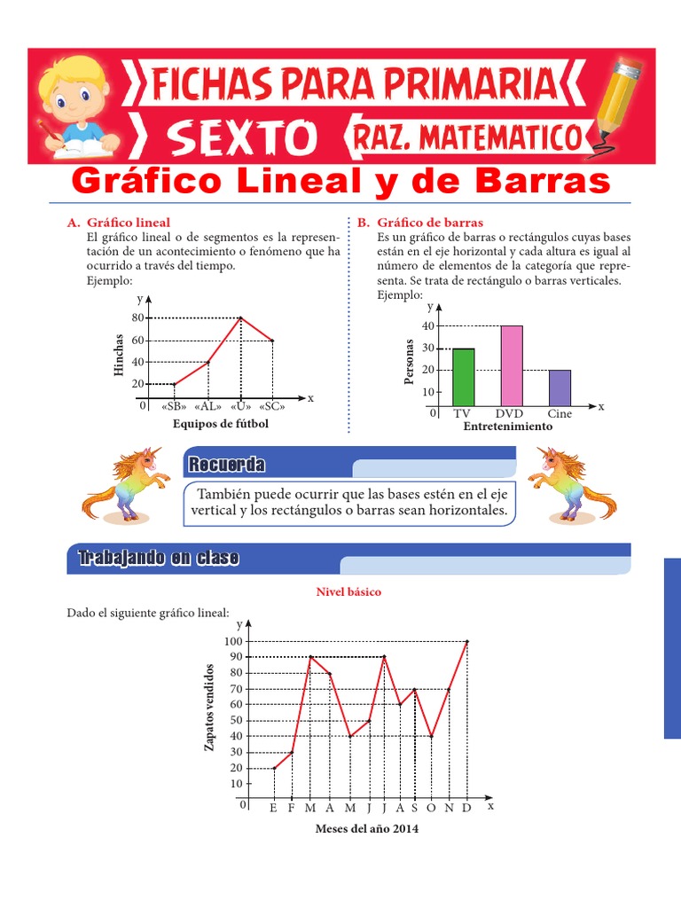 Gráfico Lineal y de Barras para Sexto de Primaria | PDF | Ocio | Deportes