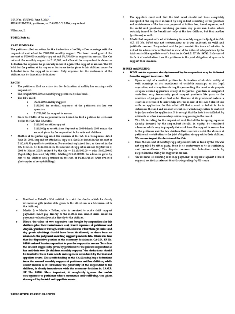 Lim-Lua V Lim | PDF | Annulment | Social Institutions