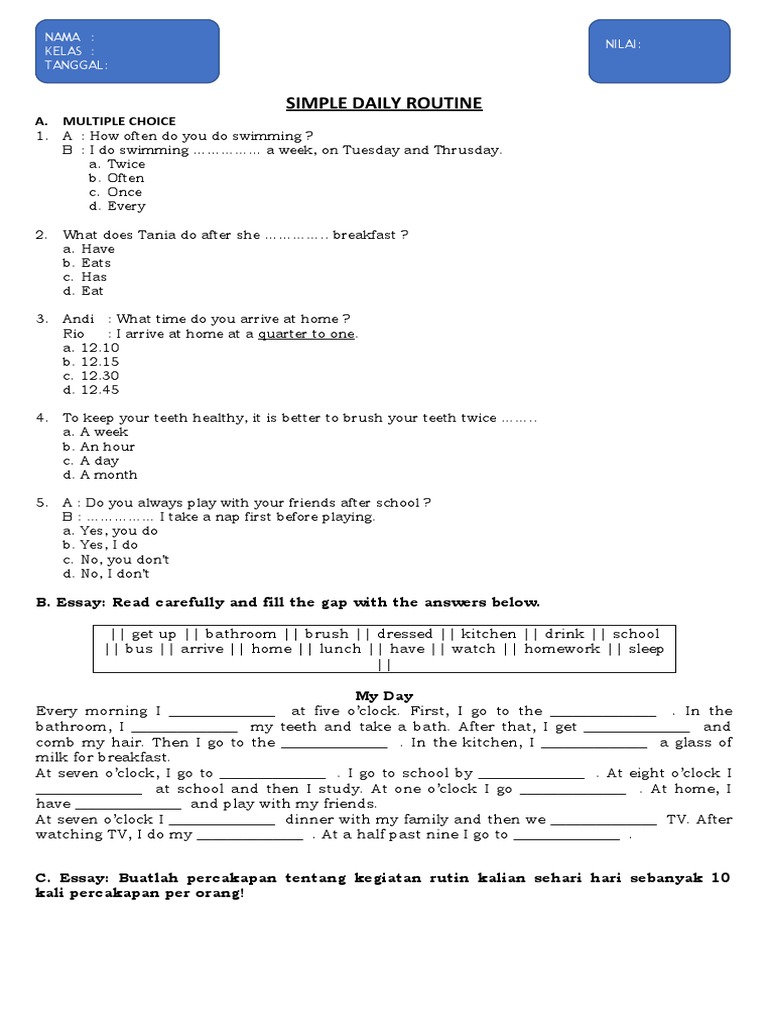 SImple Routine Task | PDF