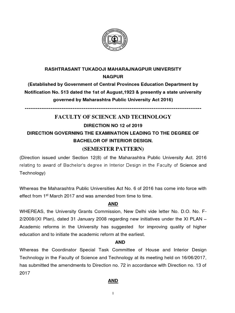 Bachelor of Interior Design 080519 PDF | PDF | University And College ...