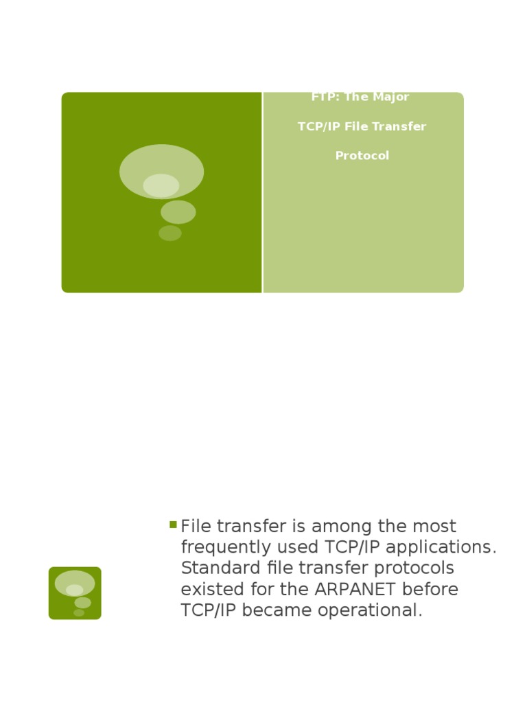 FTP Model | PDF | File Transfer Protocol | Internet Protocol Suite