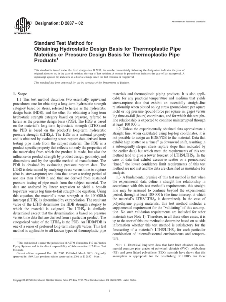 Astm D2837.219-1 | PDF | Strength Of Materials | Fracture