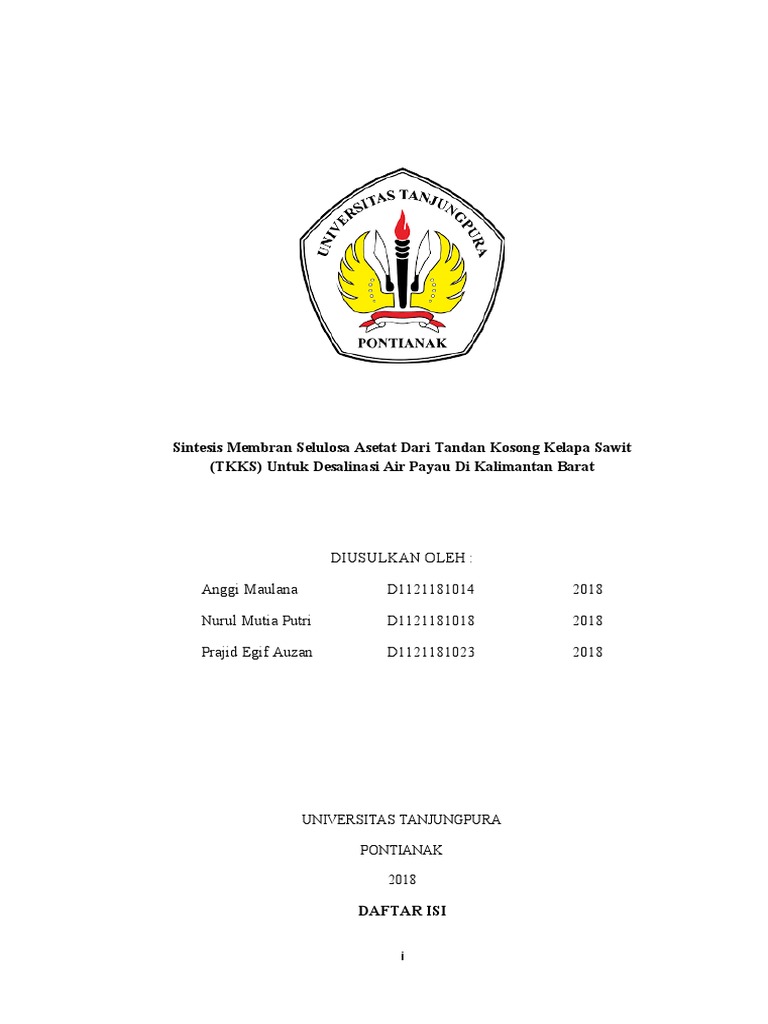 Sintesis Membran Selulosa Asetat-PVC-1 | PDF