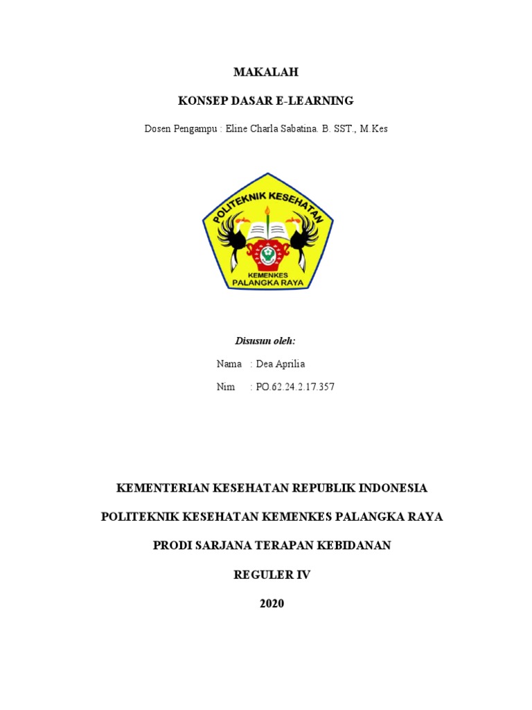 Makalah Konsep Dasar E-Learning | PDF