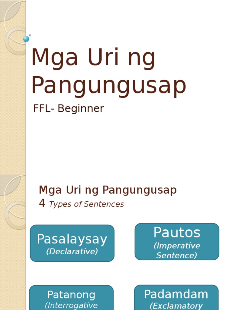 Mga Uri NG Pangungusap | PDF