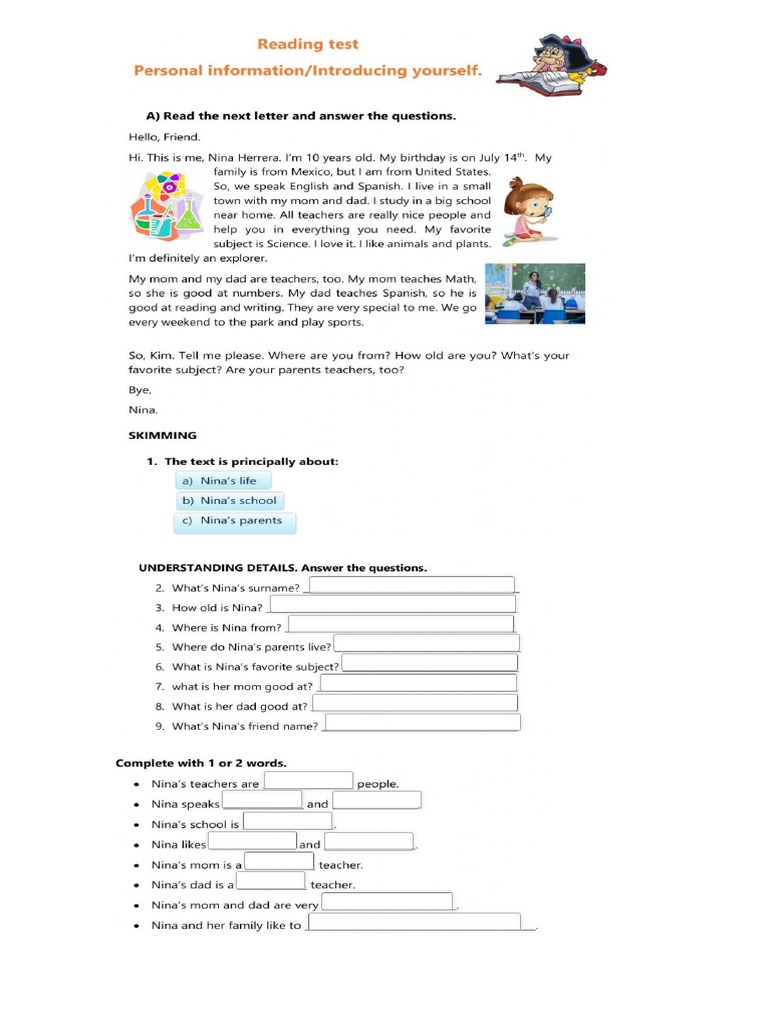Reading Personal Information | PDF
