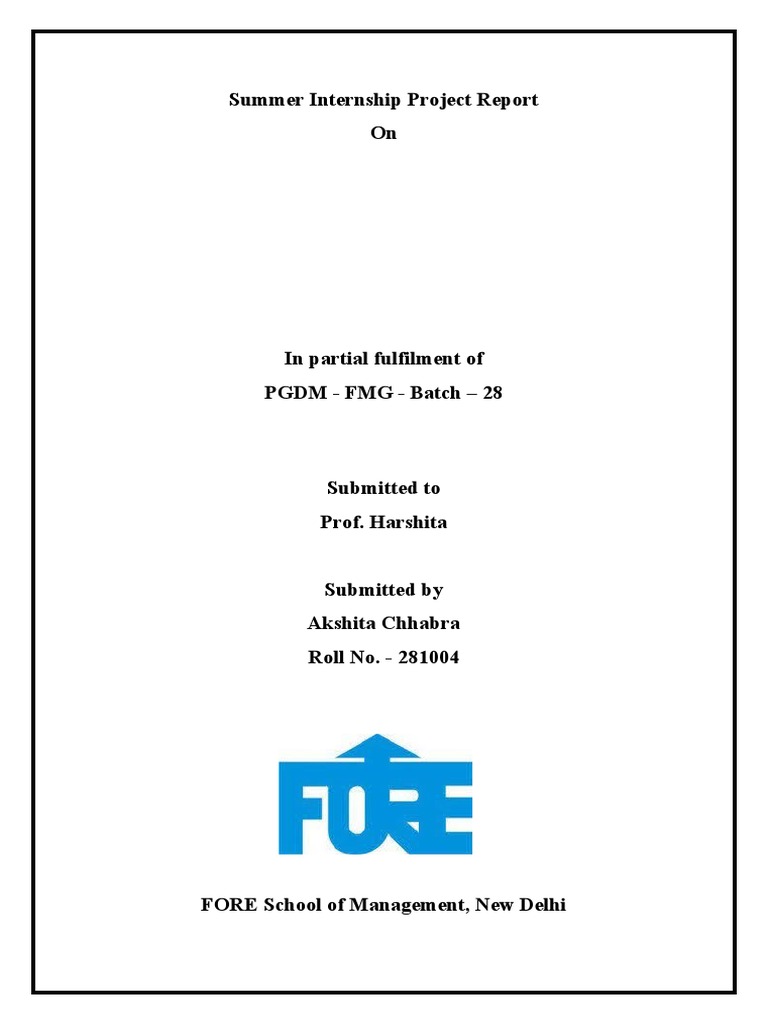 Summer Internship Report by Akshita Chhabra | PDF | Thesis | Learning