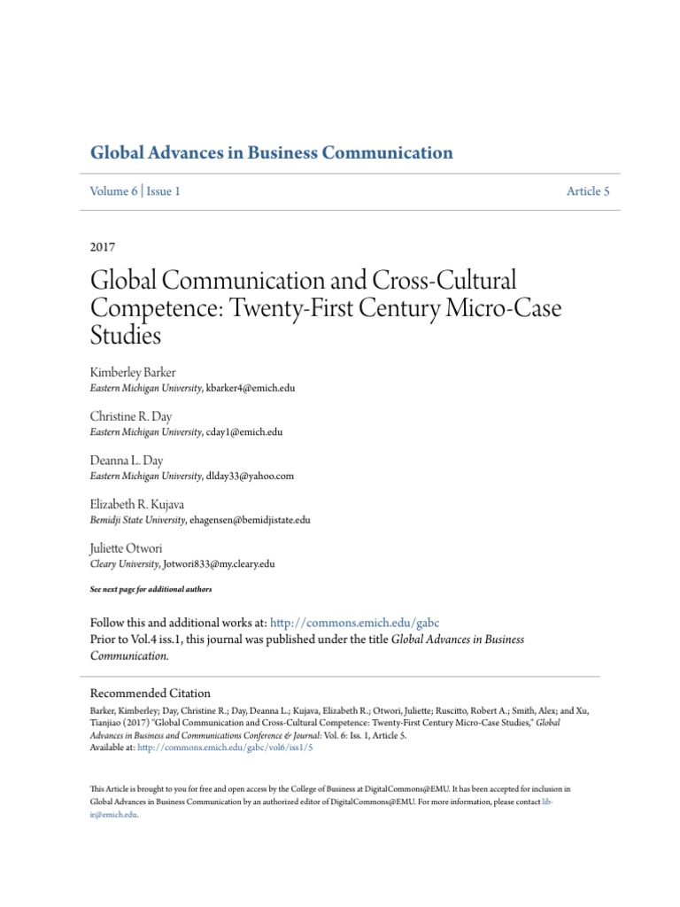 Global Communication Micro-Case Studies | PDF | Patient | Communication