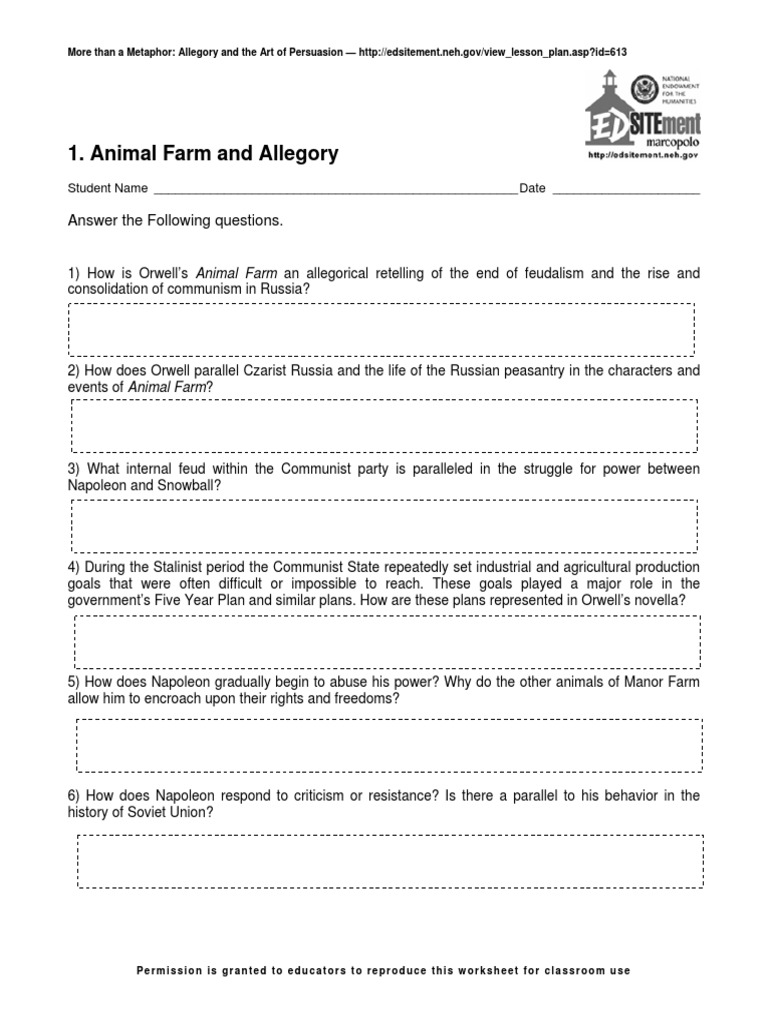 Animal Farm: Allegory and Analysis | PDF