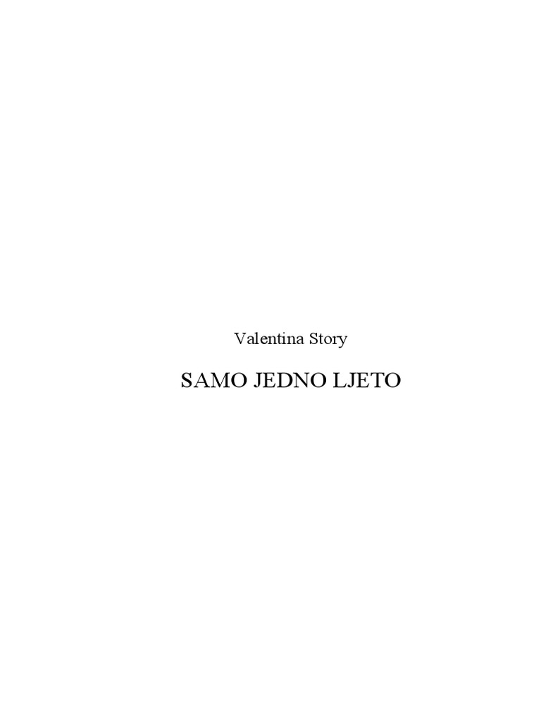 Valentina Story - Samo Jedno Ljeto | PDF