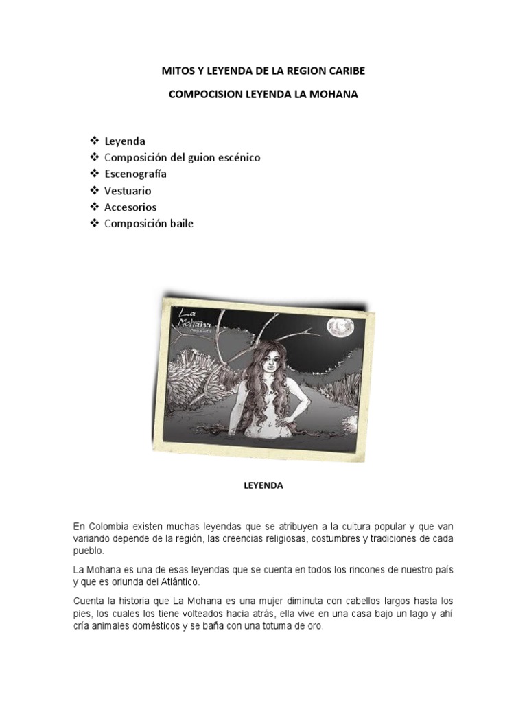 Mitos y Leyenda de La Region Caribe | PDF | Bailes | Las artes escénicas