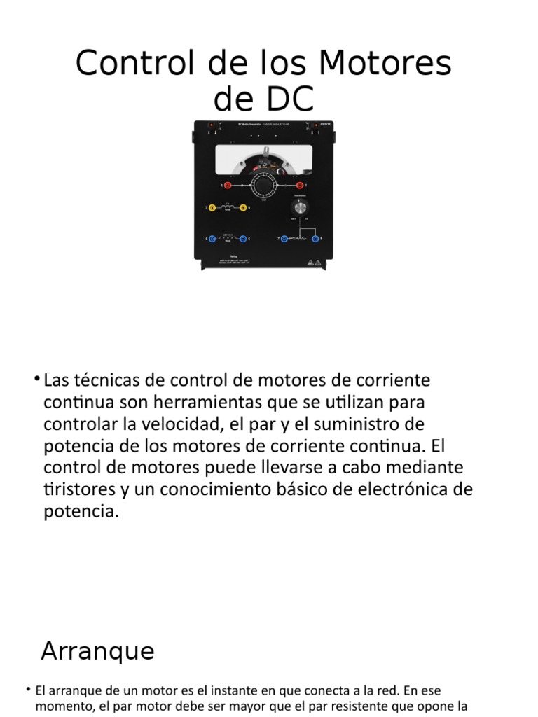 Control de Los Motores de DC | PDF | Motor eléctrico | Generador eléctrico