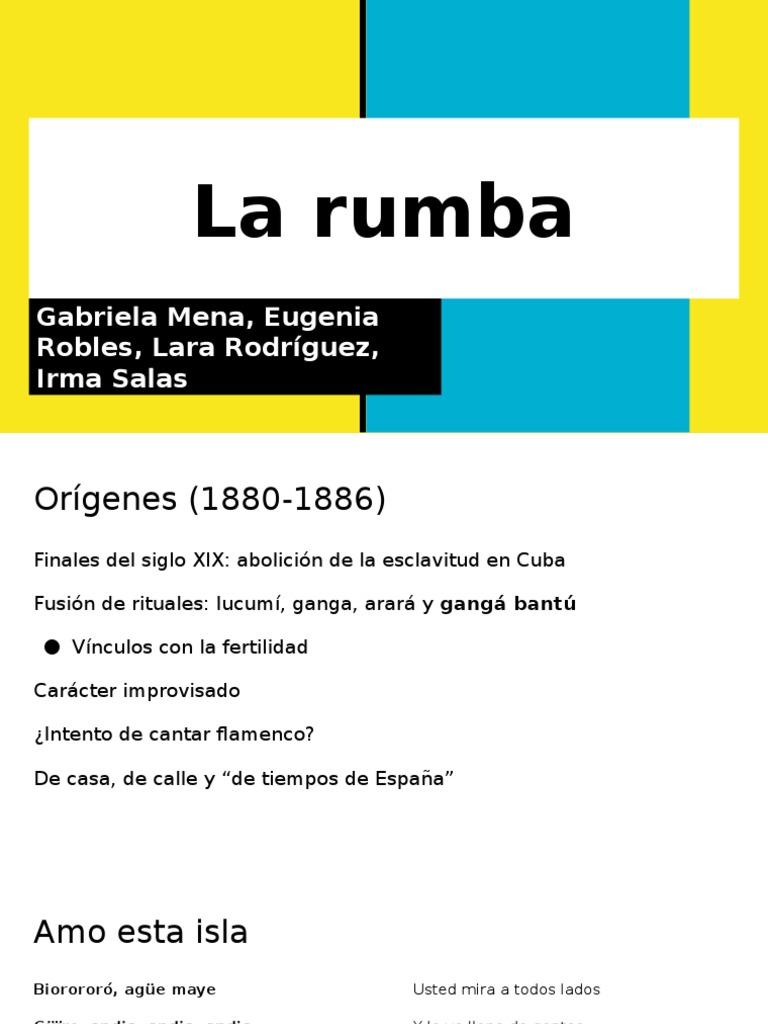Orígenes y evolución de la rumba cubana: de las raíces africanas a su ...