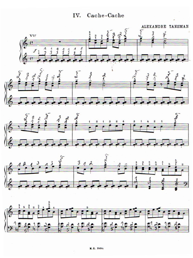 01 - IV. CACHE CACHE (A. Tansman) | PDF