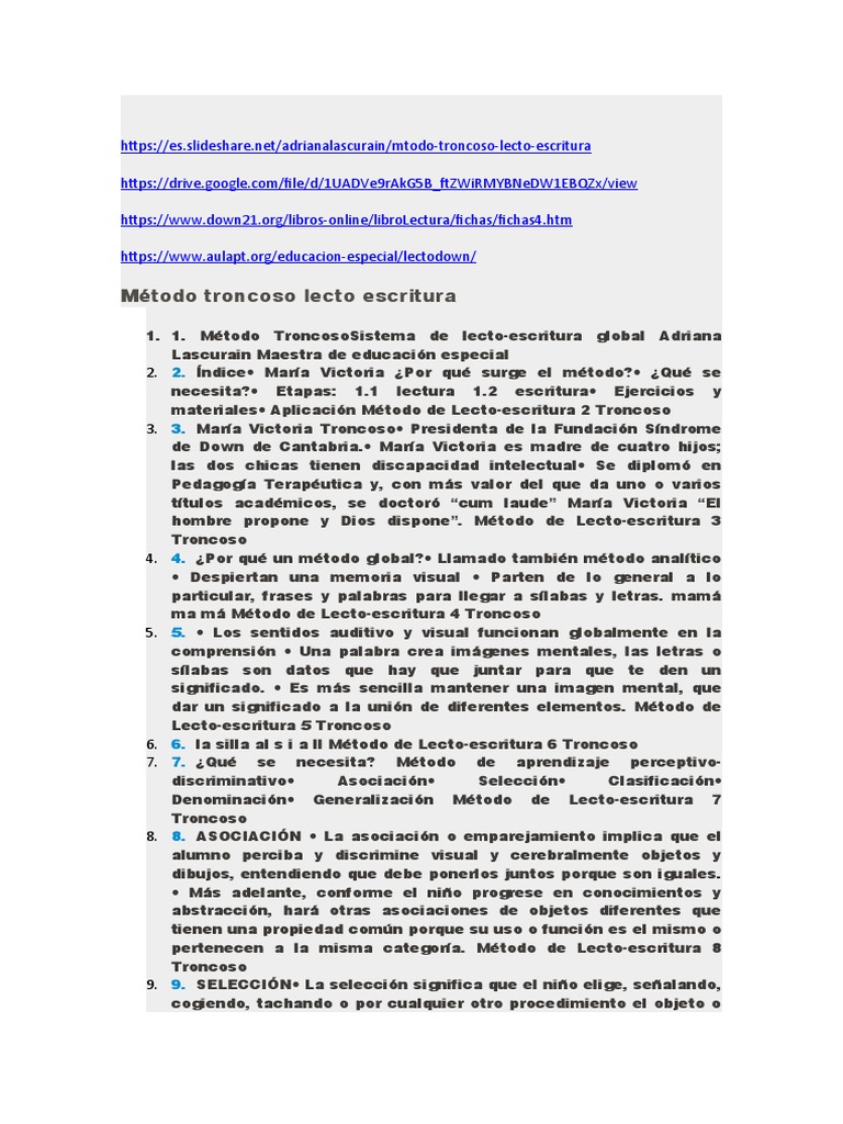 Metodo Troncoso | PDF | Semiótica | Aprendizaje