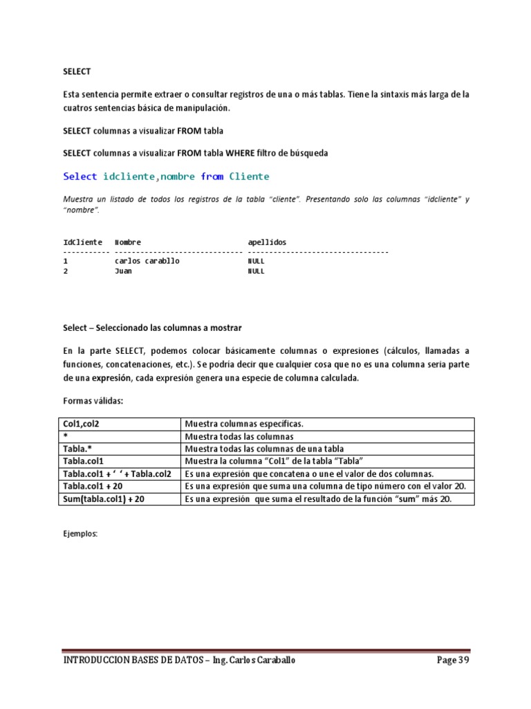 SQL Consultas | PDF | SQL | Recuperación de información