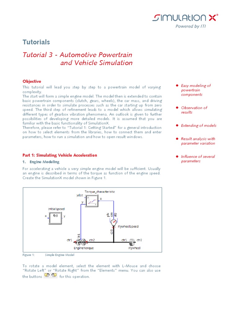 SimulationX Tutorial 3 Automotive Powertrain and Vehicle Simulation ...