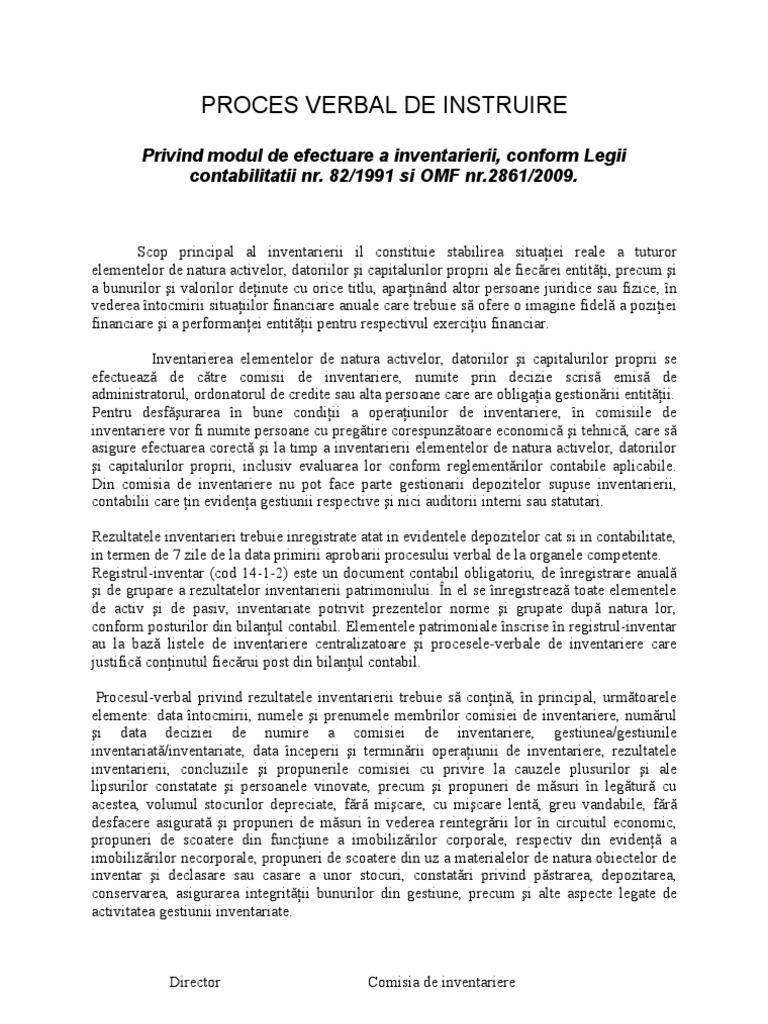 Proces Verbal de Instruire | PDF