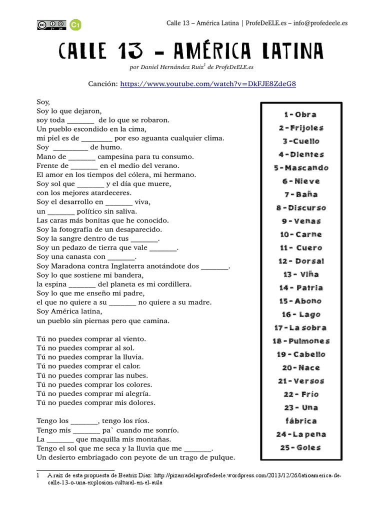America Latina Calle 13 Letras Interpretación De La Canción