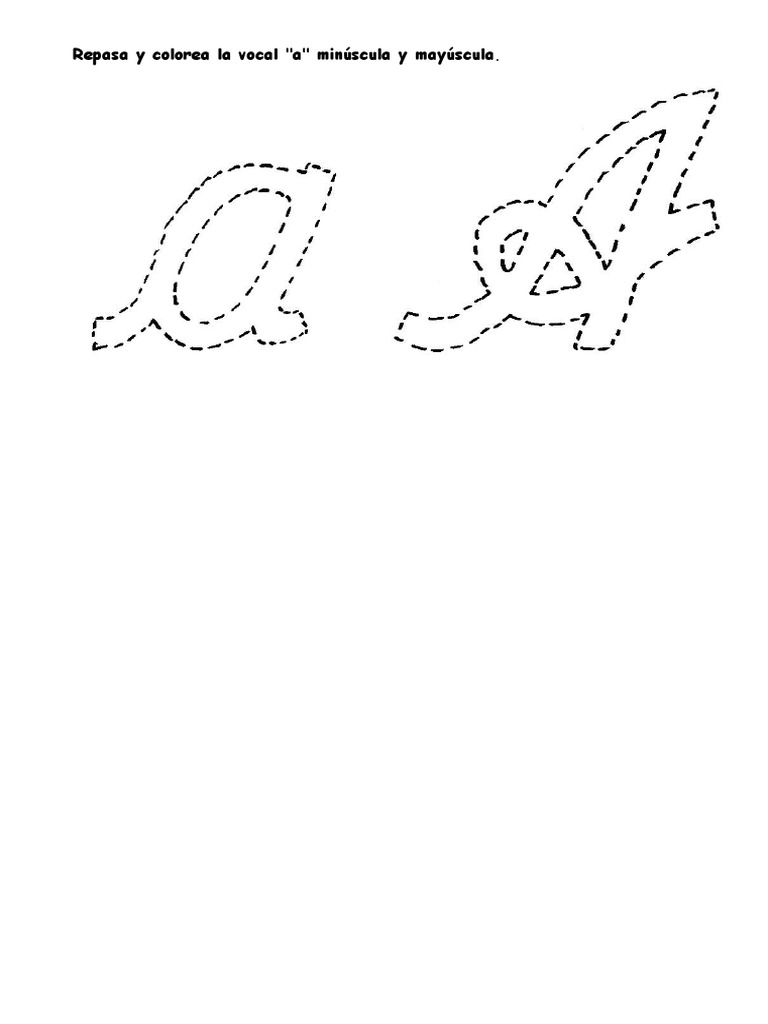 1ER GRADO Repasa y Colorea La Vocales | PDF