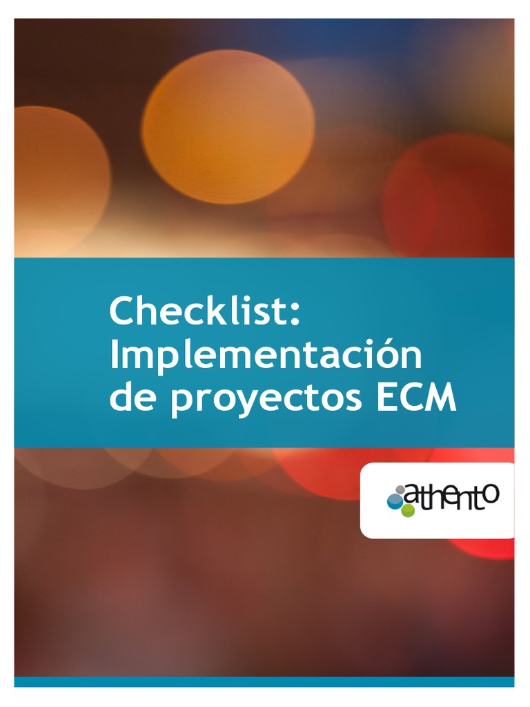 Checklist Implementacion de Proyectos | PDF | Planificación | Ciencias ...