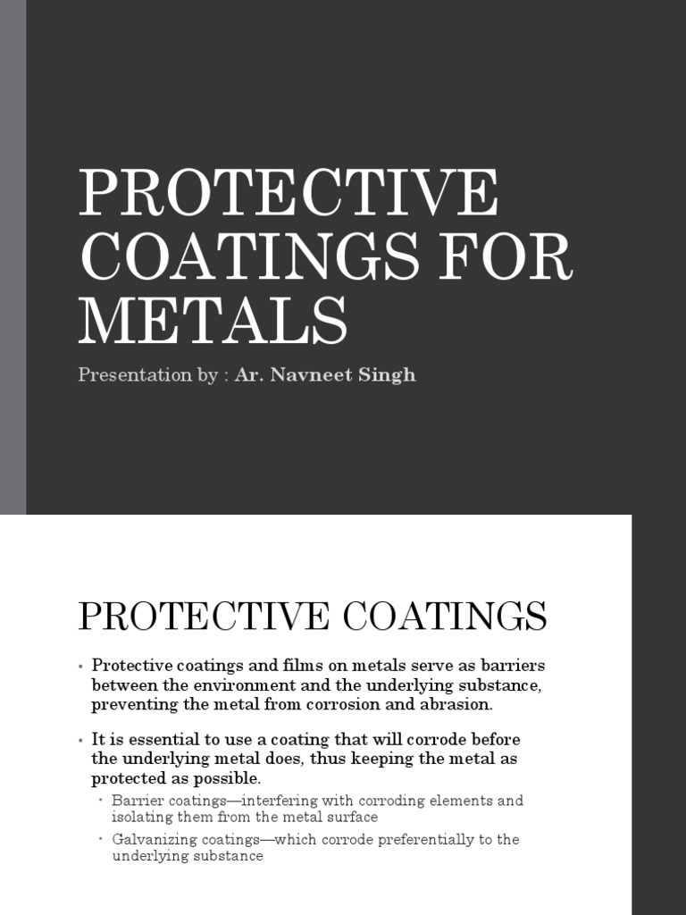 Protective Coatings for Metal Corrosion | PDF | Corrosion | Galvanization