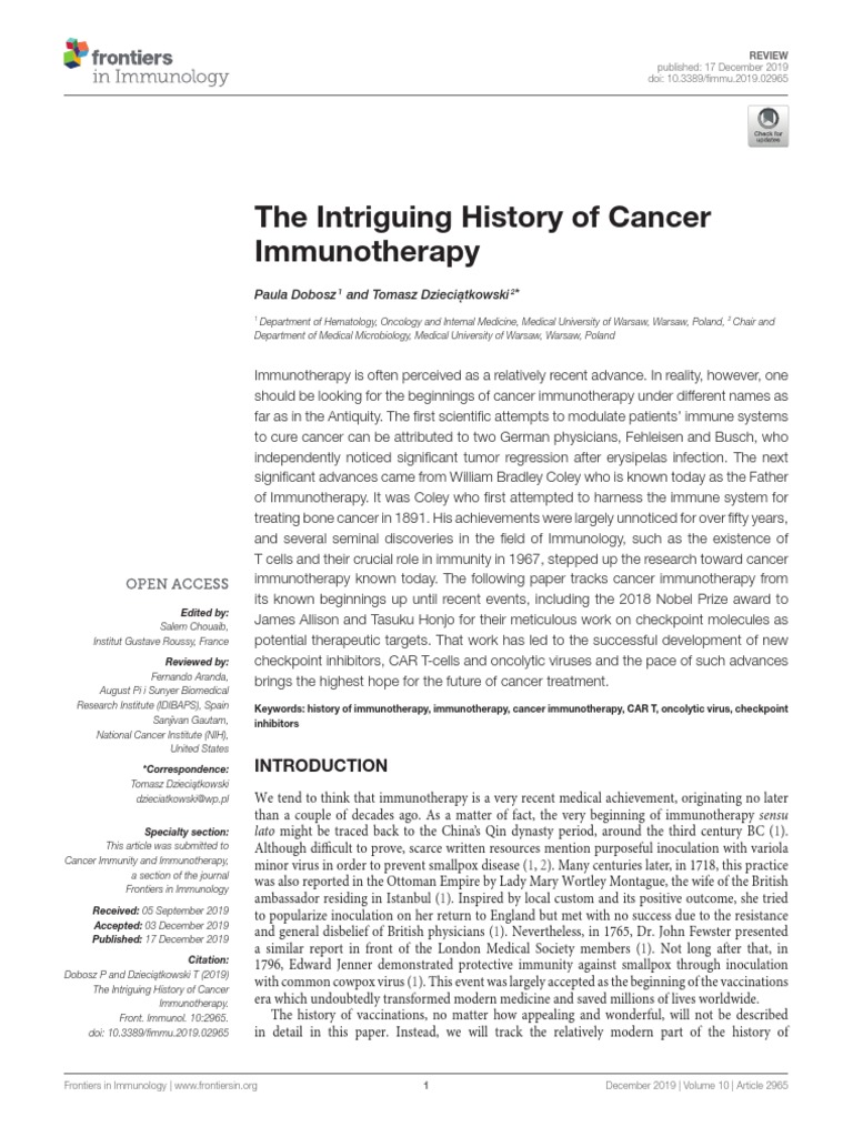 Cancer Immunotherapy Review | PDF | Cancer | Antigen