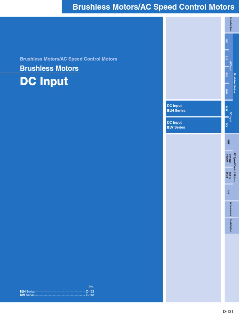 BLH Series Brushless Motors Overview | PDF | Electric Motor | Power Supply