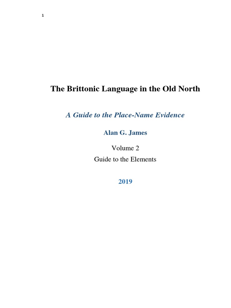 Alan James Brittonic Language in The Old North PDF | PDF | Apple ...