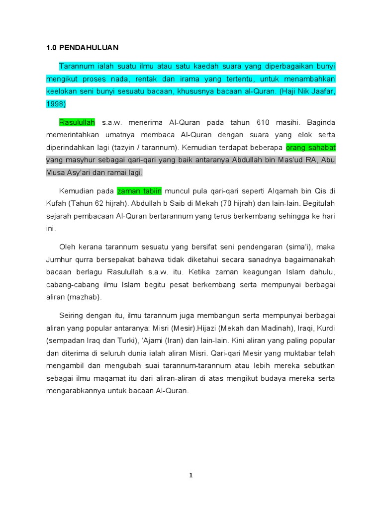 Tarannum - Lengkap | PDF