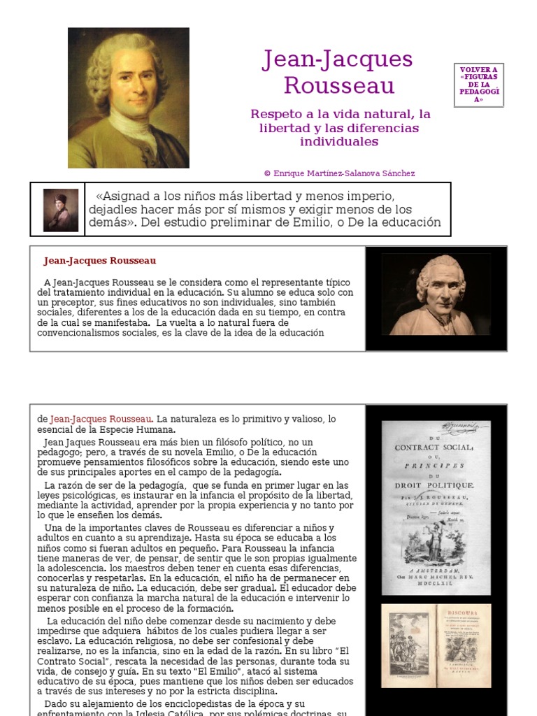 Jean Rousseau | PDF | Jean-Jacques Rousseau | Emile, o sobre educación