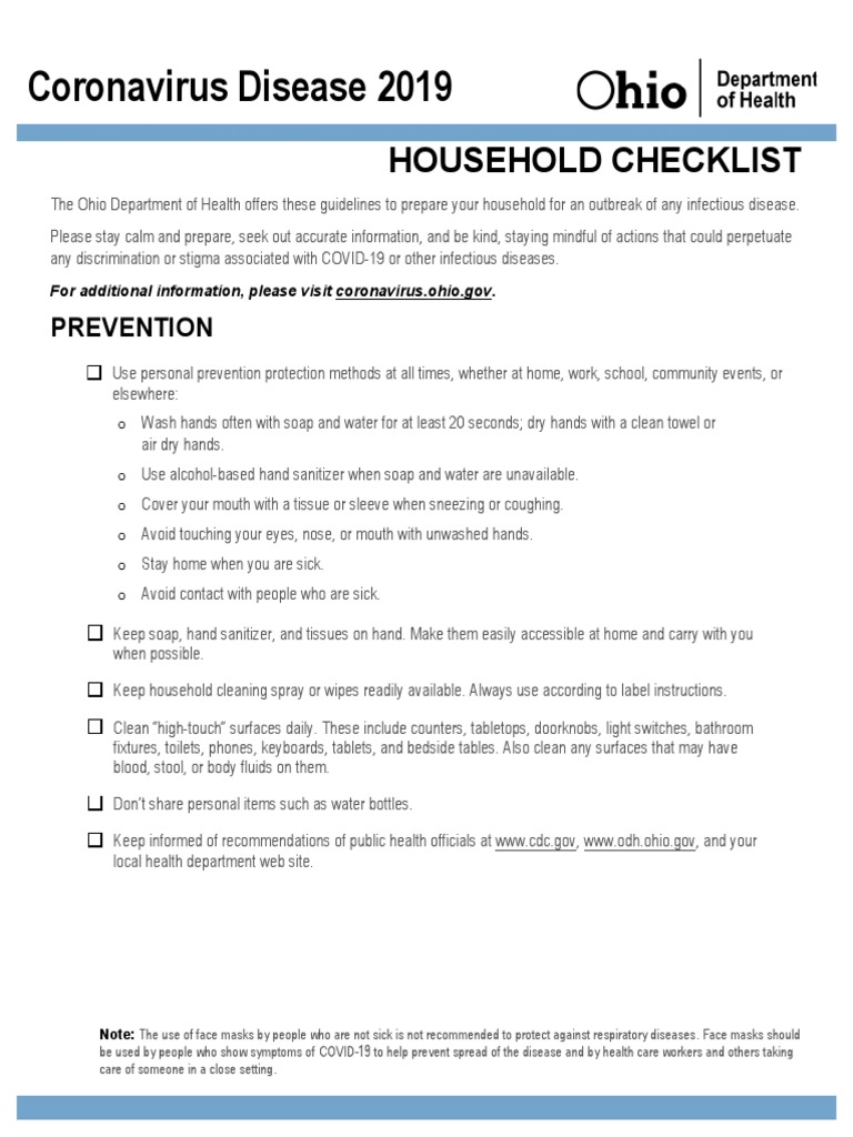COVID-19 Household Preparedness Guide | PDF | Health Care | Clinical ...