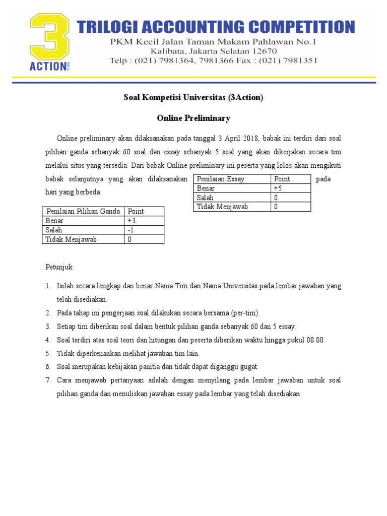 Online Preliminary | PDF