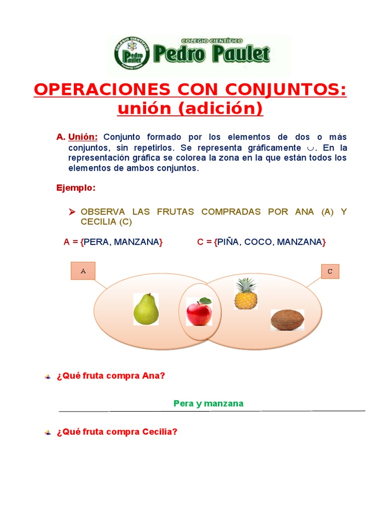 Operaciones Con Conjuntos | PDF