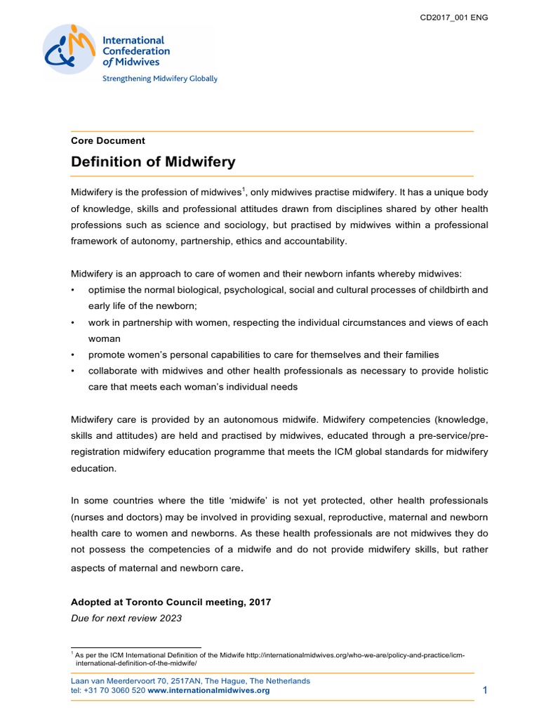Definition Midwifery | PDF